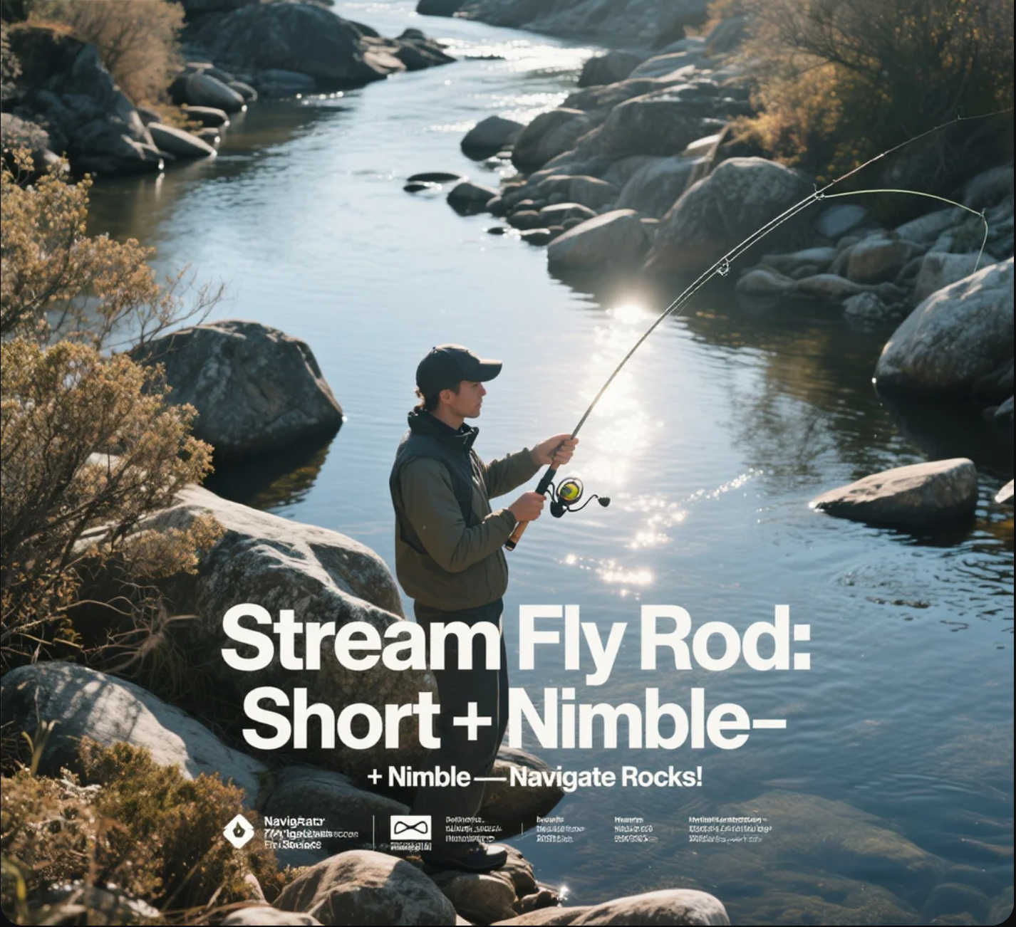 Stream Fly Rod: Short + Nimble—Navigate Rocks! – Goofish® Rod-More than fishing