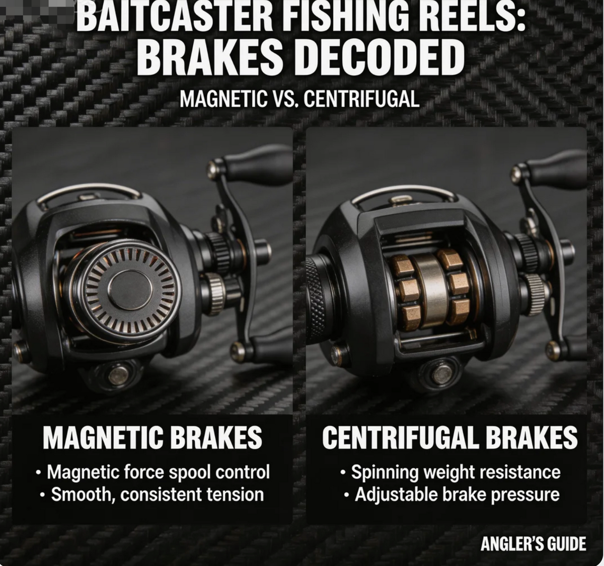 Baitcaster fishing reels Brakes Decoded: Magnetic vs. Centrifugal ...