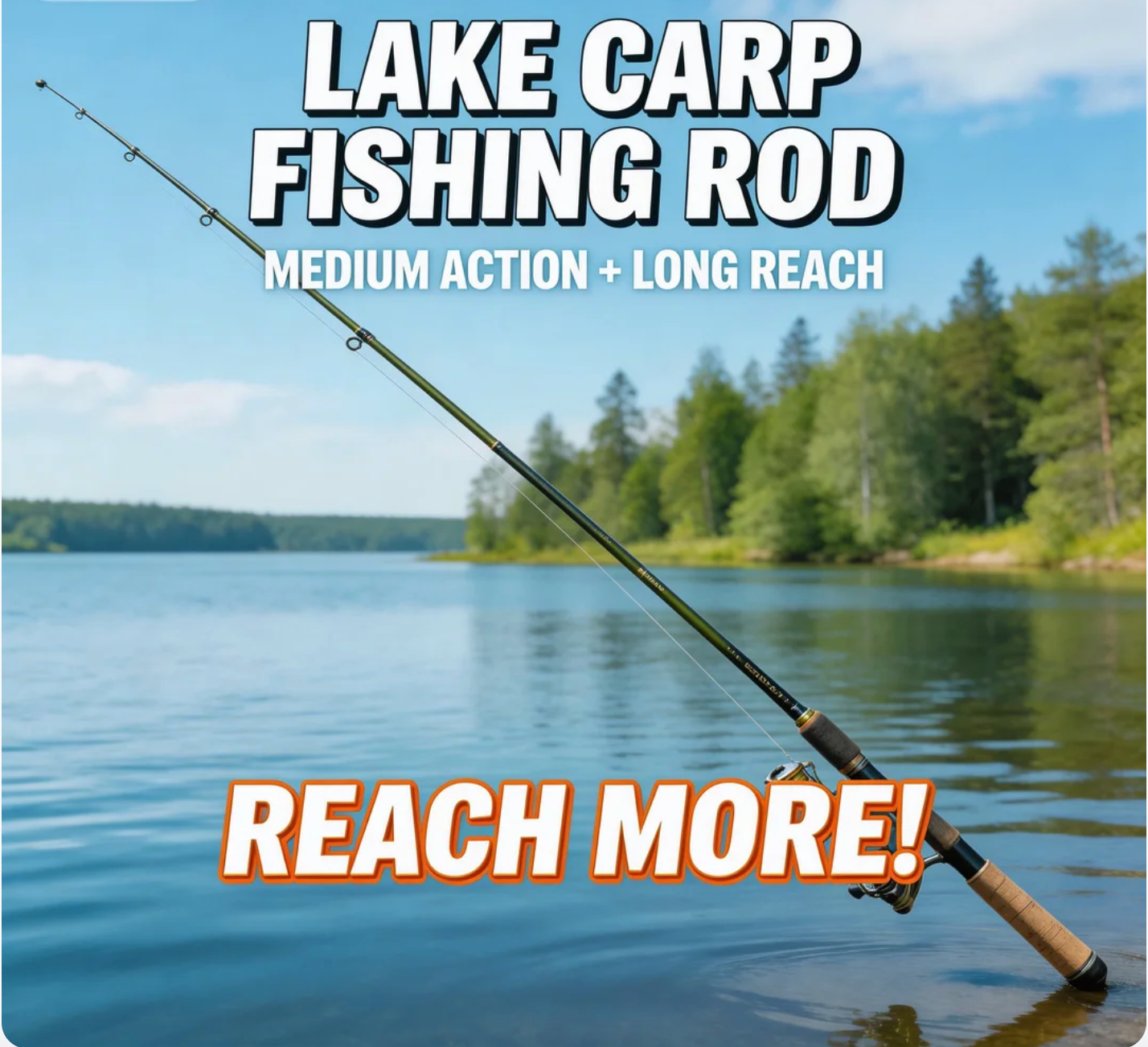 Lake Carp Fishing Rod: Medium Action + Long—Reach More! – Goofish® Rod ...