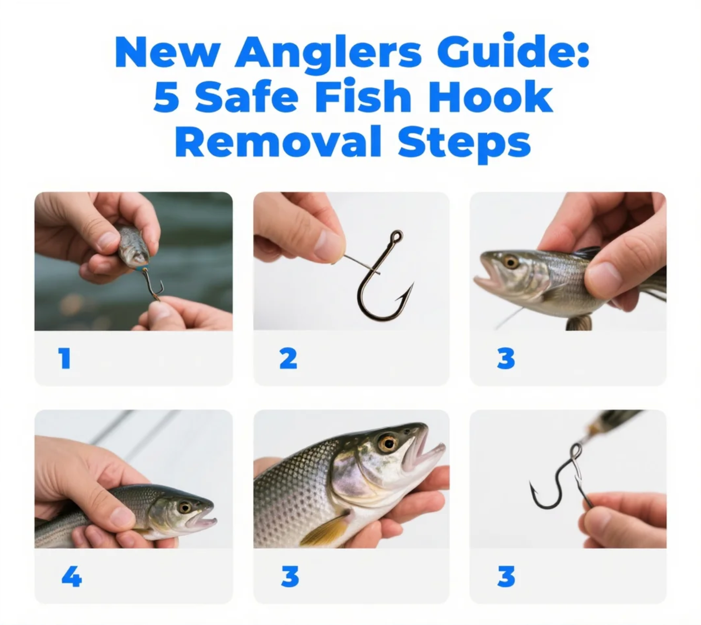 New Anglers Guide: 5 Safe Fish Hook Removal Steps – Goofish® Rod-More ...