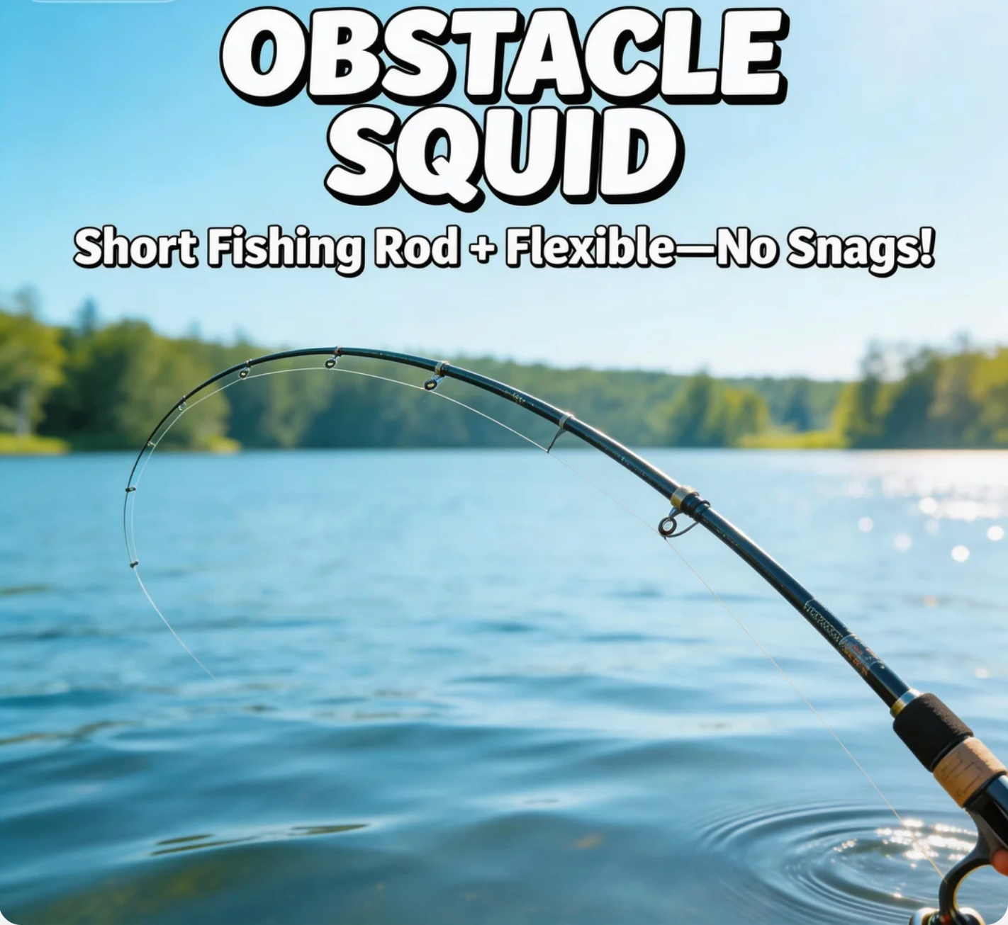 Obstacle Squid: Short Fishing Rod + Flexible—No Snags! – Goofish® Rod ...