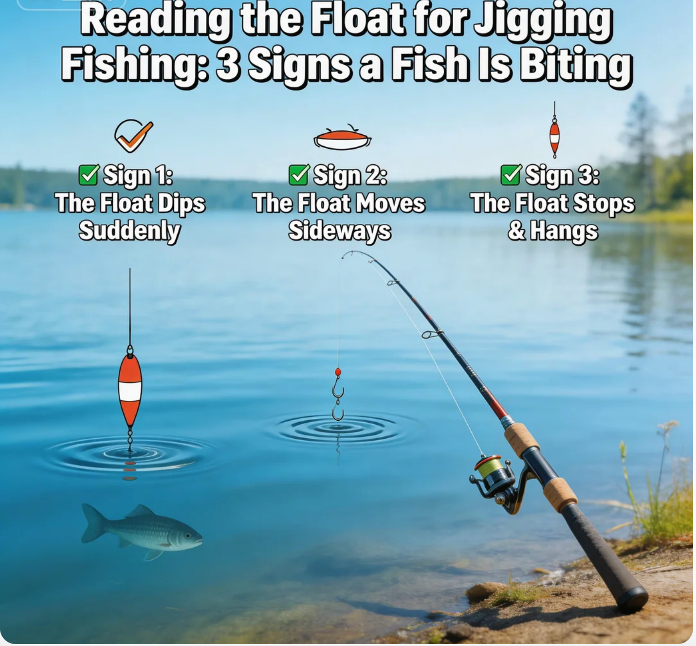 Reading the Float for jigging fishing: 3 Signs a Fish Is Biting ...