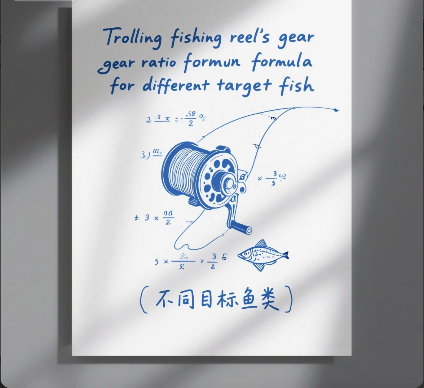 Trolling fishing reel's Gear Ratio Formula for Different Target Fish ...